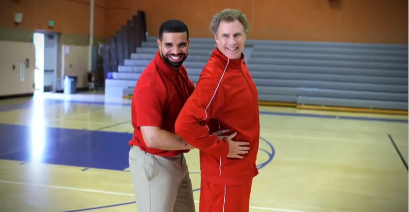 Drake и Уилл Феррелл учат игроков НБА давать пять